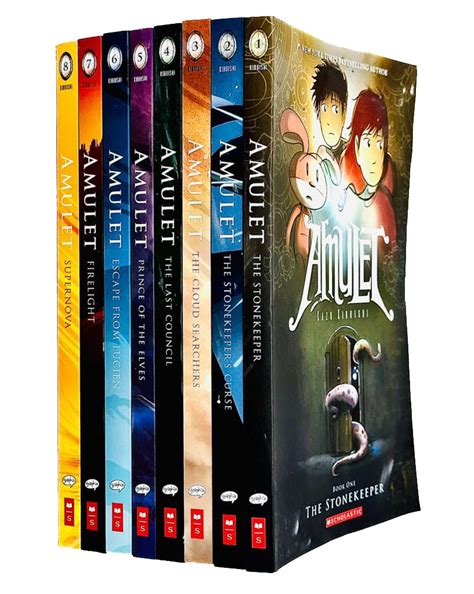 Amulet Series Graphic Novels Collection 8 Books Set By Kazu Kibuishi