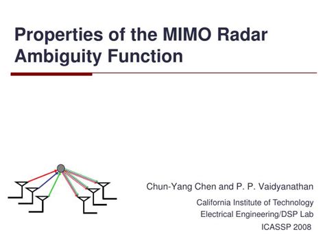 Ppt Properties Of The Mimo Radar Ambiguity Function Powerpoint Presentation Id 6908264