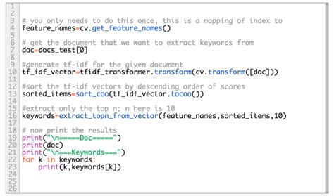 How To Extract Keywords From Text With Tf Idf And Pythons Scikit Learn