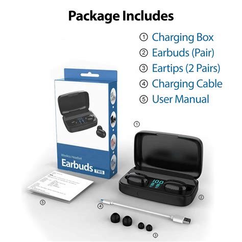 Best Cheap TWS Bluetooth Earbuds Wireless With 1800mAh Charger