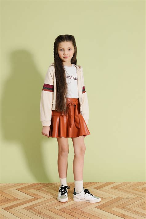 Dixie Minifalda de niña con pliegues y lazo Boutique Atrium