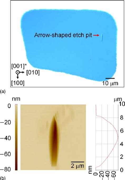 Color Online A Dicm Image Of The Etch Pit Observed At The Emission