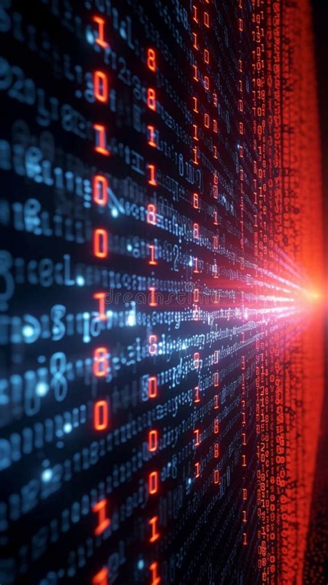 Abstract Technology Computer Virus Encryption With Digital Binary Data