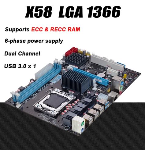 X58 Motherboard LGA 1366 2024 REG ECC Server Memory Supports 16GB 8GB Solid Build From