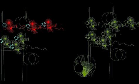 Decoration Flowers Plant Front View Elevation 2d Dwg Block For Autocad • Designs Cad