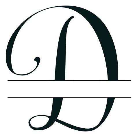 Letter D Split Monogram Digital File Etsy Lettering D Letter Design Lettering Fonts