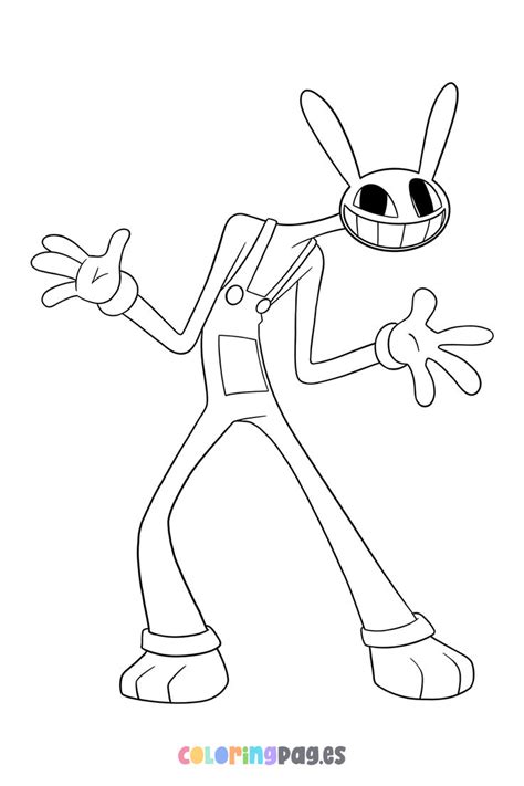 The Amazing Digital Circus Jax Coloring Page Coloring Pages