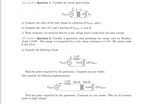 Solved Marks Question Consider The Circuit Shown Chegg