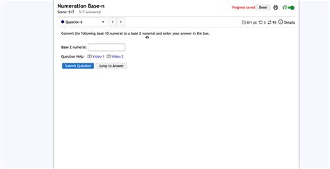 Solved Convert The Following Base 10 Numeral To A Base 2