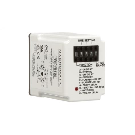 Macromatic TD Relay Time Delay A VAC VDC Sec Time Delay Single Or