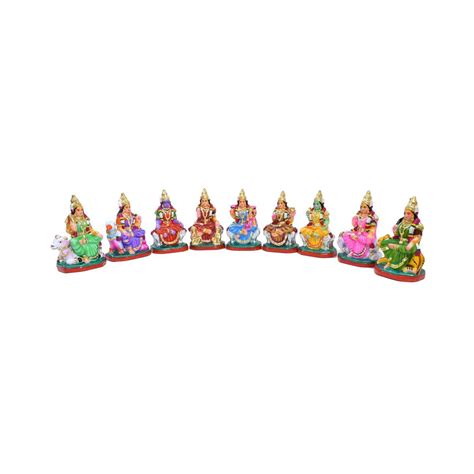 Nava Durga Set Of 9 Handmade Dussera Doll Golu Doll Bommalu Tarang Handicrafts