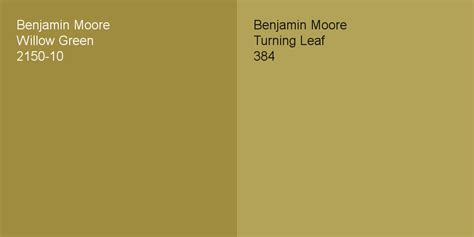 Benjamin Moore Willow Green Vs Benjamin Moore Turning Leaf Comparison