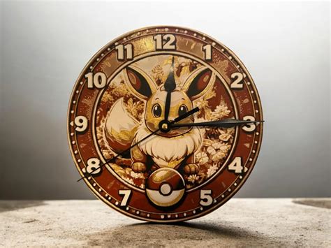 Eevee Wall Clock Inspired By Pokemon Free 3d Print Model Makerworld