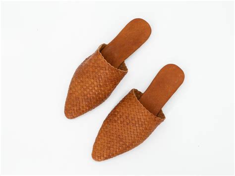 Camel Leather Mules Women Marrakesh Artisan