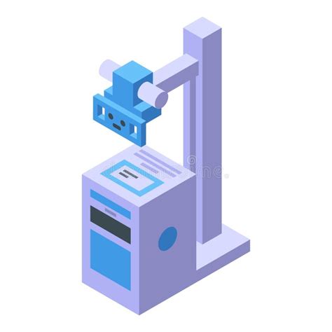 Modern Medical X Ray Machine Generating Electromagnetic Radiation For Diagnosis Stock Vector