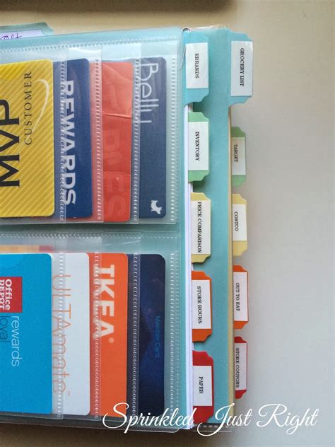Sprinkled Just Right Notebook Dividers How To Use Them With Plastic Sleeves