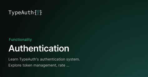 Authentication Typeauth Docs