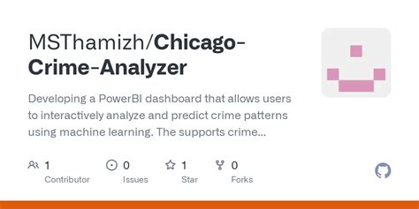 GitHub MSThamizh Chicago Crime Analyzer Developing A PowerBI Dashboard That Allows Users To
