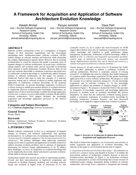 Pdf A Framework For Acquisition And Application Of Software