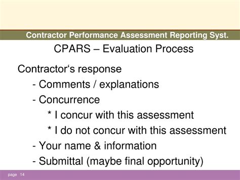 Ppt Contractor Performance Assessment Reporting System Cpars August