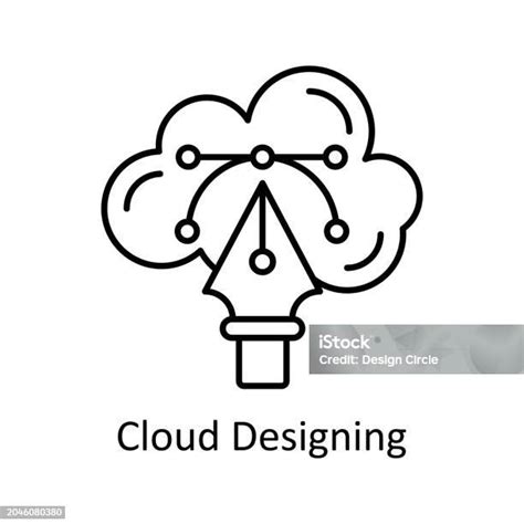 클라우드 디자인 벡터 개요 아이콘 디자인 그림입니다 흰색 배경에 그래픽 디자인 기호 Eps 10 파일 구름에 대한 스톡 벡터 아트 및 기타 이미지 Istock