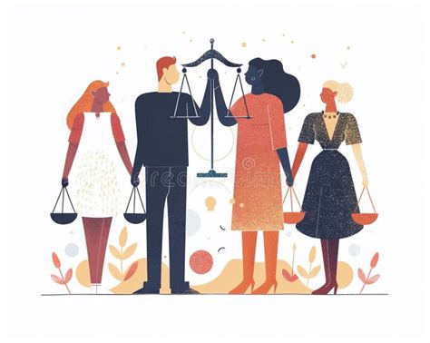 Equality And Justice Create An Illustration Advocating For Gender
