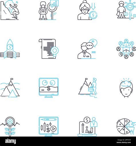 Capital Investment Linear Icons Set Funding Finance Equity Debt