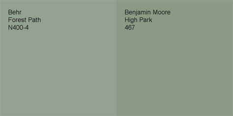 Behr Forest Path Vs Benjamin Moore High Park Comparison