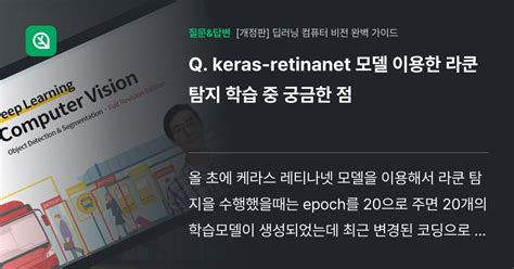 Keras Retinanet 모델 이용한 라쿤 탐지 학습 중 궁금 인프런 커뮤니티 질문and답변