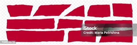 빨간 종이 찢어진 찢어진 가장자리 스트립 조각 벡터 찢어진 페이지입니다 찢어진 시트 요소 격리된 파쇄 조각 스크랩북 빈 헤더