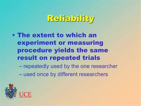 Reliability And Validity Ppt