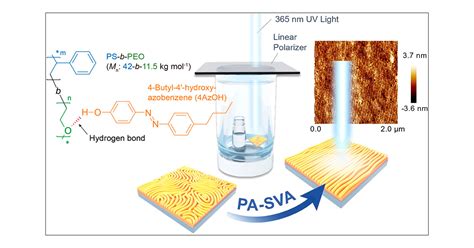 Photoinduced Alignment Under Solvent Vapor Annealing Pa Sva Enhanced Ordering And Patterning
