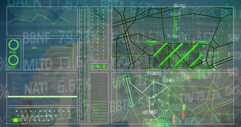 Animation Of Lines Graphs Circles Navigation Pattern Trading Board On Abstract Background