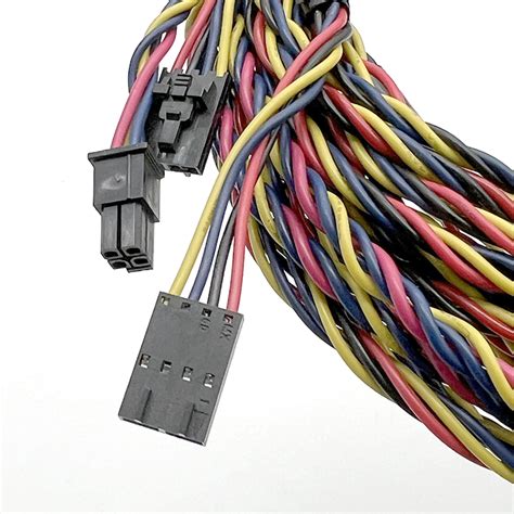 Multi Color Twisted Wire Harness With Multi Pin Connectors Durable