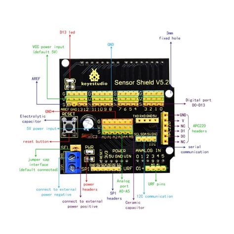 KEYESTUDIO sensor shield V KS συμβατό με Arduino