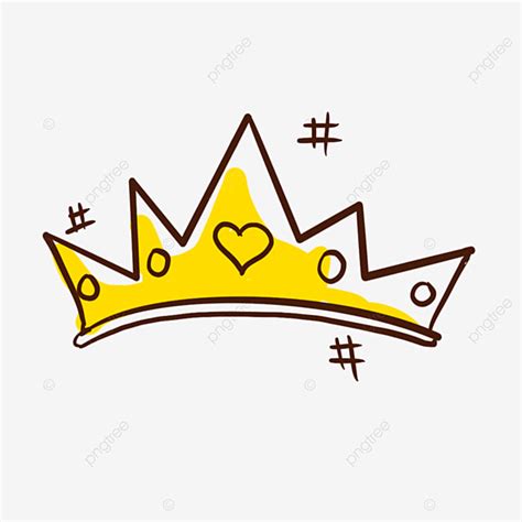 노란색 섬세 한 아름 다운 일러스트 보석 왕관 일러스트입니다 심장 모양의 보석 절묘한 주황색 Png 일러스트 및 Psd 이미지 무료 다운로드 Pngtree