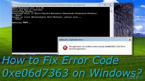 how can i fix the application not initializing properly 0xe06d7363