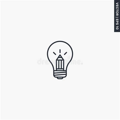 Creative Linear Style Sign For Mobile Concept And Web Design Stock