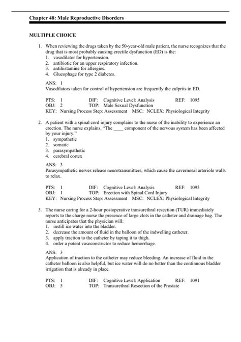 NCLEX Test Male Reproductive Disorders Nclex Stuvia US
