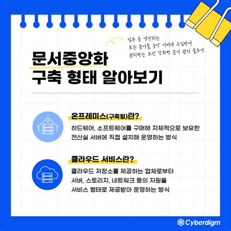 문서중앙화 온프레미스 Vs 클라우드 구축 방식 비교하기
