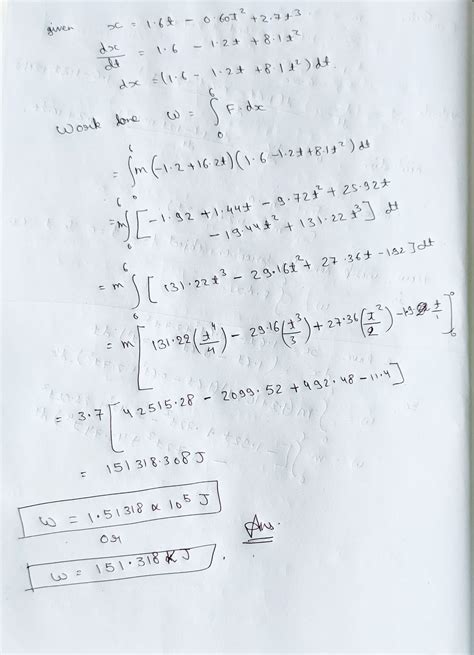 [solved] A Single Force Acts On A 3 7 Kg Particle Like Object In Such A Way Course Hero