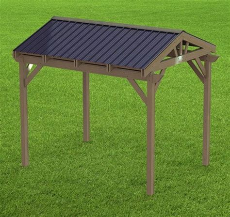 Gable Steel Roof Gazebo Building Plans 10 X 14 Perfect For Hot Tubs