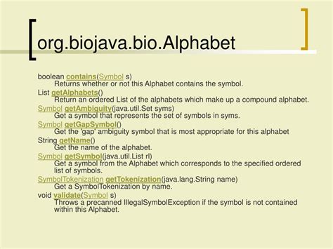 PPT BioJava Core API PowerPoint Presentation Free Download ID