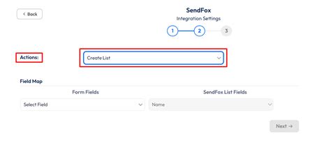 sendfox integrations bit form