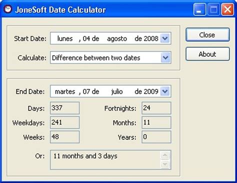 Jonesoft Date Calculator Download