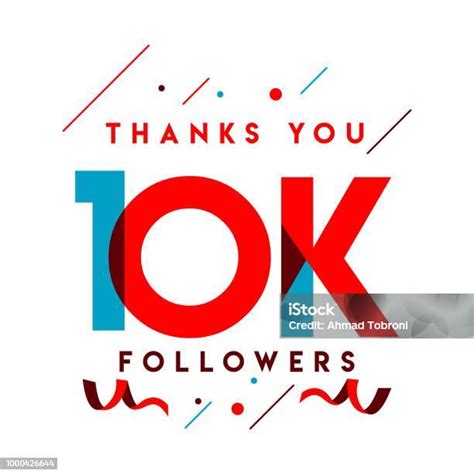 감사 합니다 10 K 추종자 벡터 템플릿 디자인 일러스트 레이 션 감사에 대한 스톡 벡터 아트 및 기타 이미지 감사 감사합니다 공동체 Istock