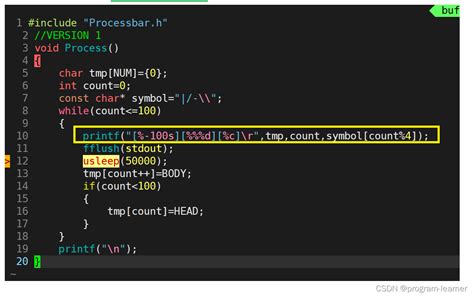 Linux实现进度条小程序包含基础版本和模拟下载过程版本usleep用在进度条 Csdn博客
