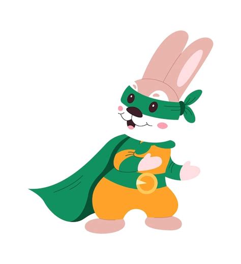 Premium Vector Robin Hood Rabbit Character Illustration