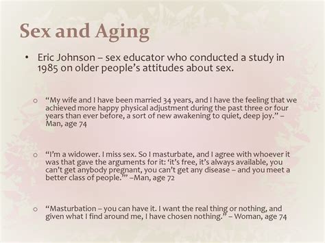 Sex And Aging Objectives Ppt Download