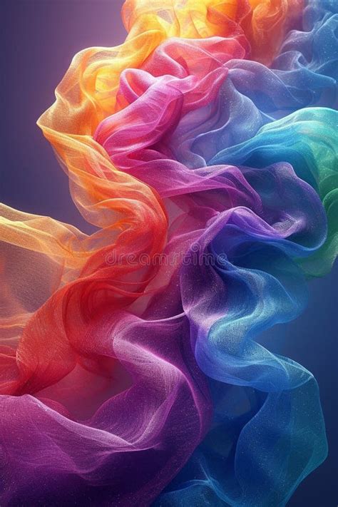 Graphical Representation Of A Coloured Sine Wave Ai Generative Stock